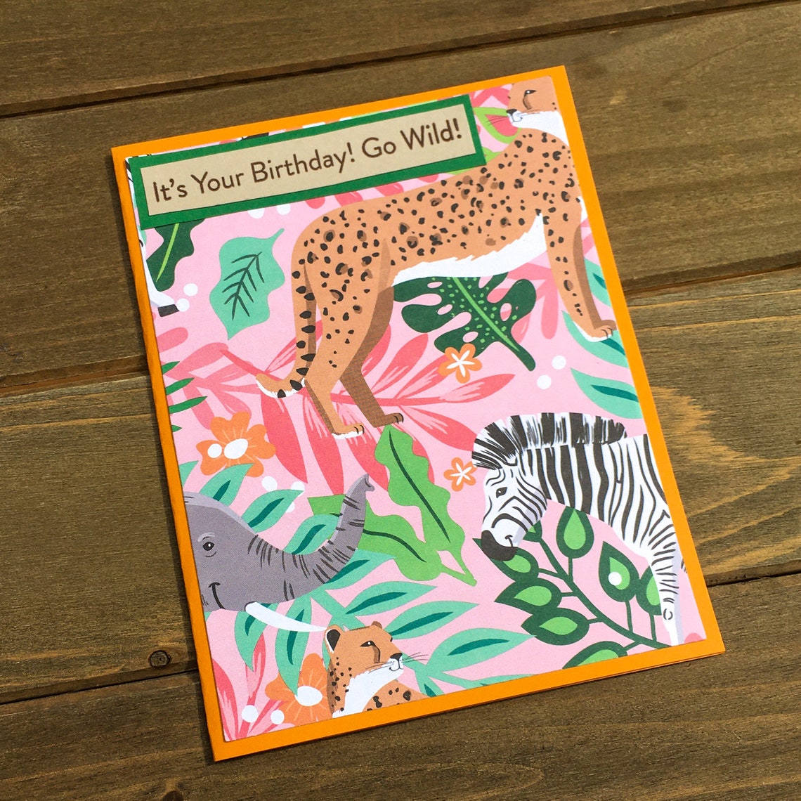 Zoo Birthday Card Go Wild Birthday Card Party Animals | Etsy