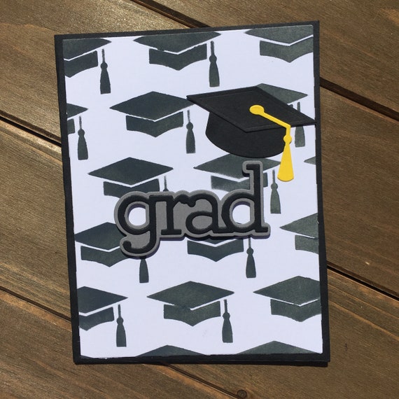 Congrats Grad Card Grad Card Graduation Card Graduate Card | Etsy