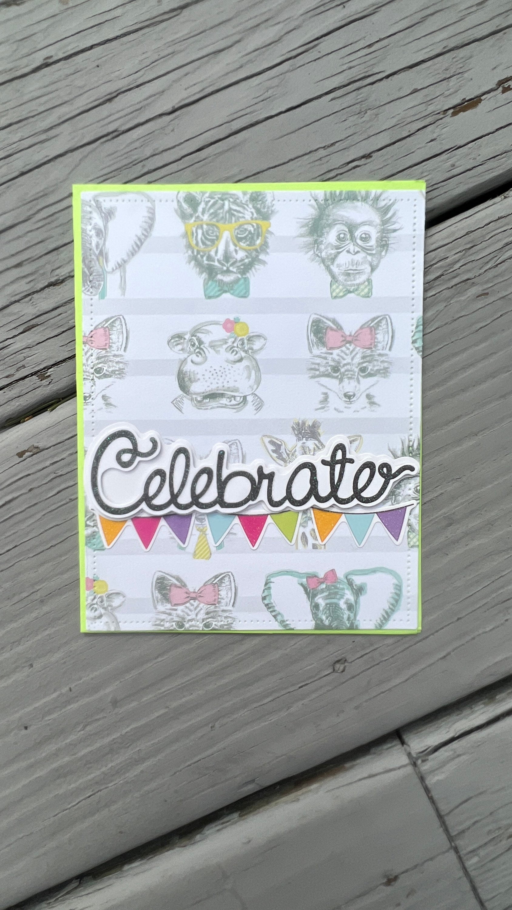 Zoo Birthday Card, Go Wild Birthday Card, Party Animals Birthday Card ...