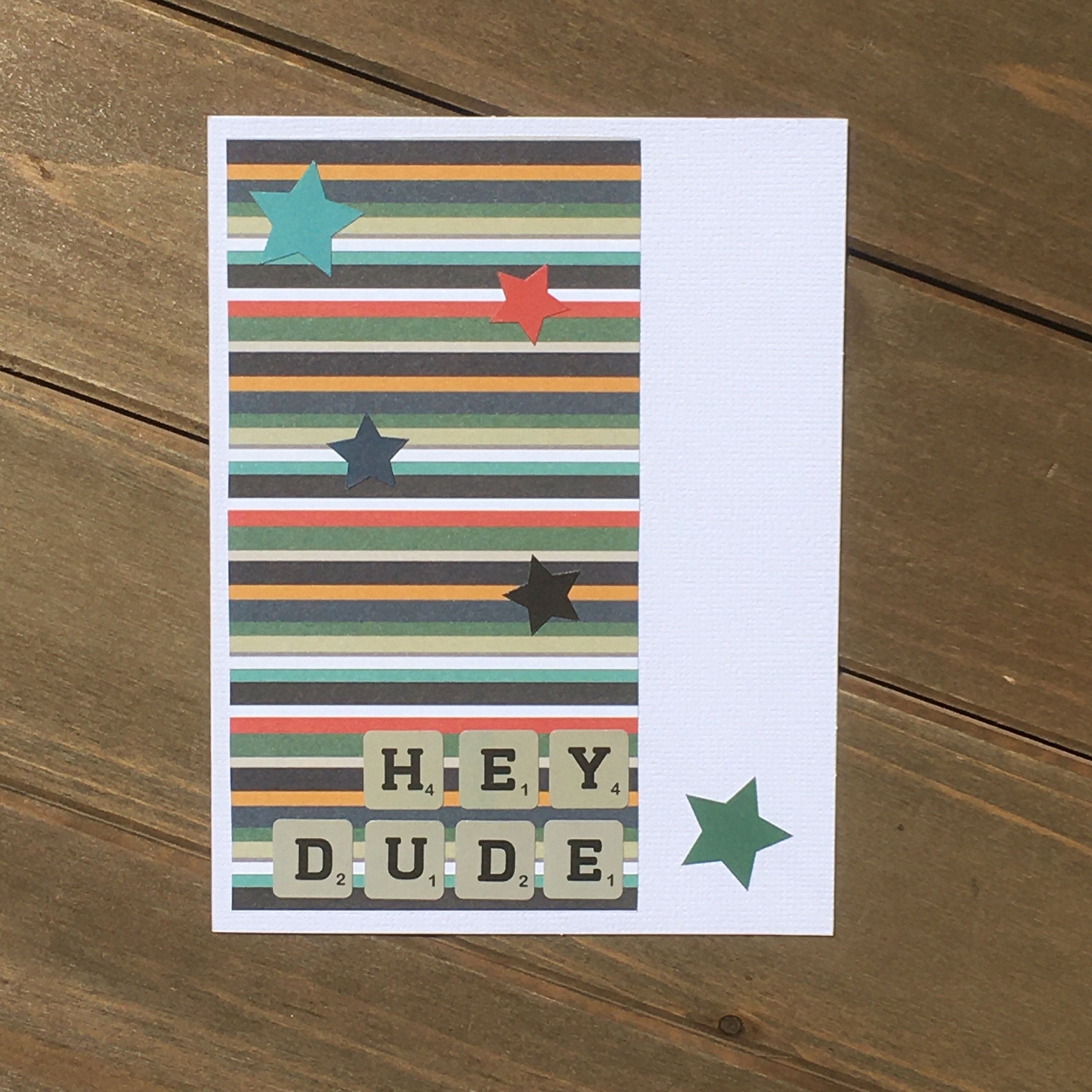 Hey Dude Card, Dude Card, Thinking of You Card, Guy Hello Card, Teen ...