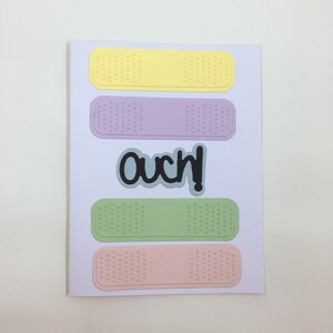 Bandage Card, Kids Get Well Card, Injury Card, Get Well Cards, Hospital ...