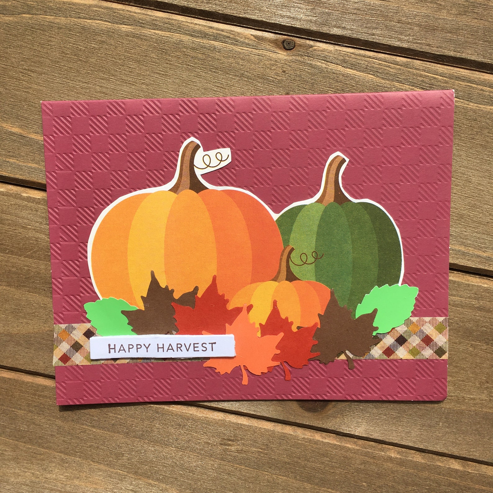 Fall Pumpkin Card, Hello Pumpkin Card, Blank Fall Card, Thanksgiving ...