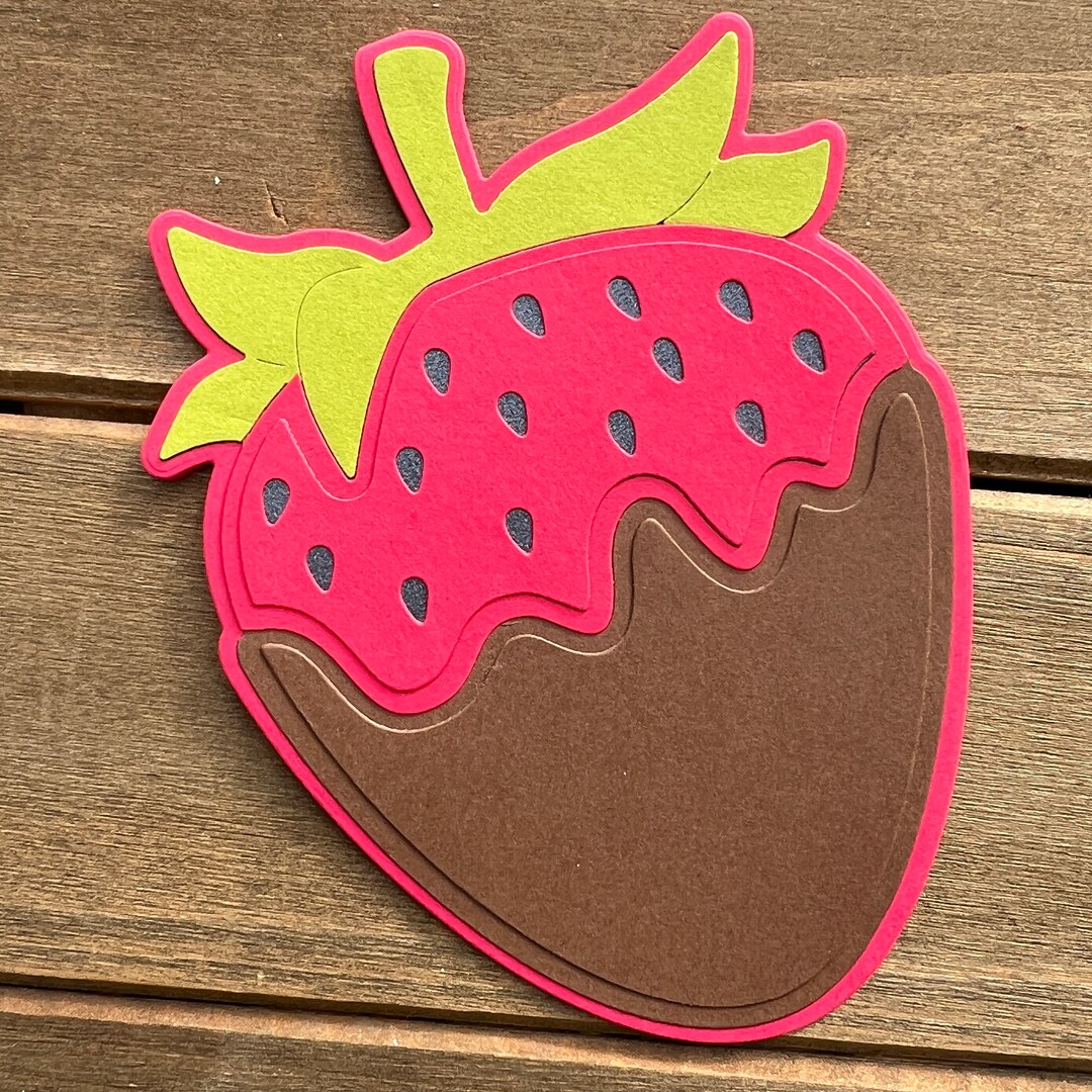 Strawberry Shaped Card, Strawberry Card, Summer Fruit Card, Strawberry ...
