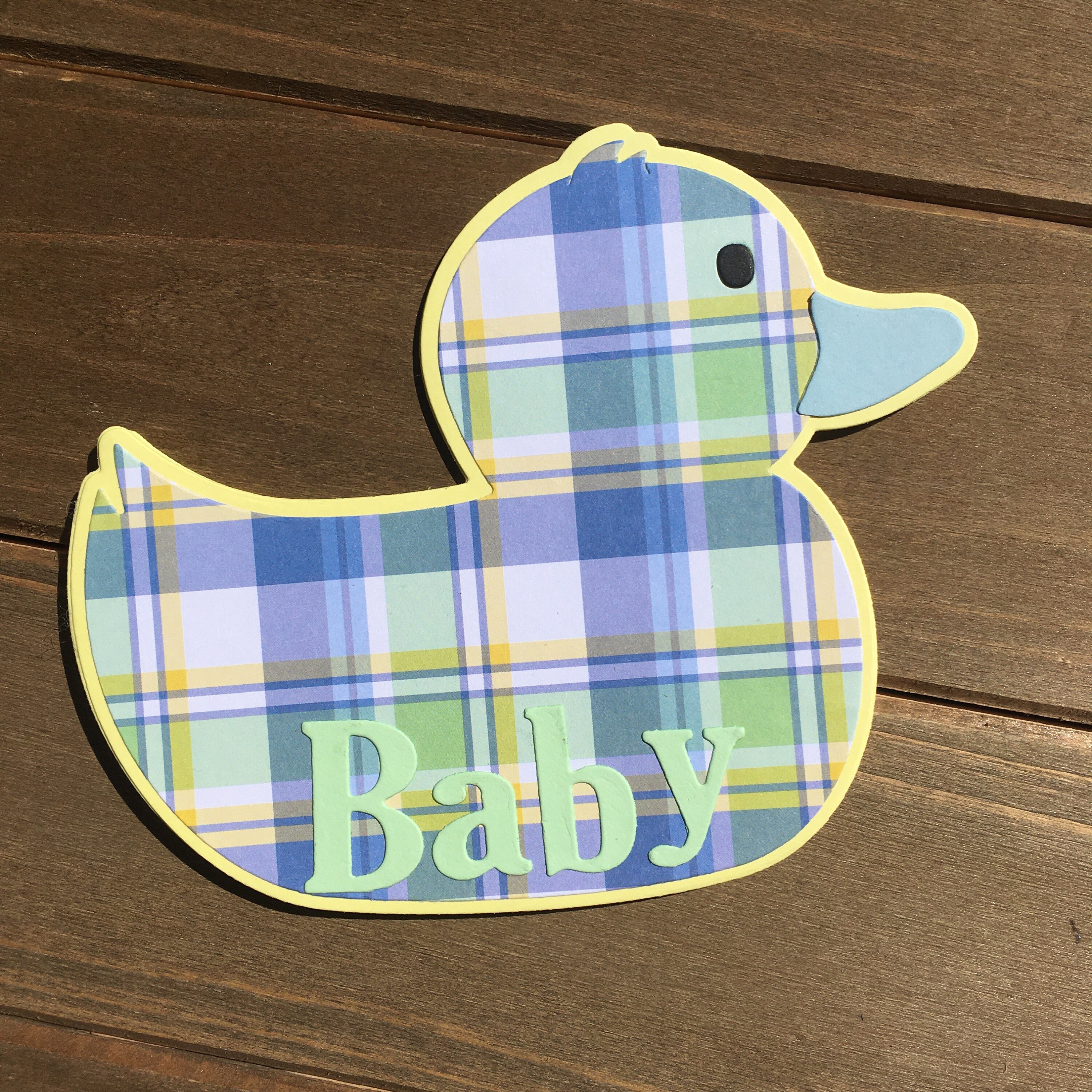 Baby Duck Card, New Baby Card, Duck Card, Duck Baby Shower, Rubber Duck ...