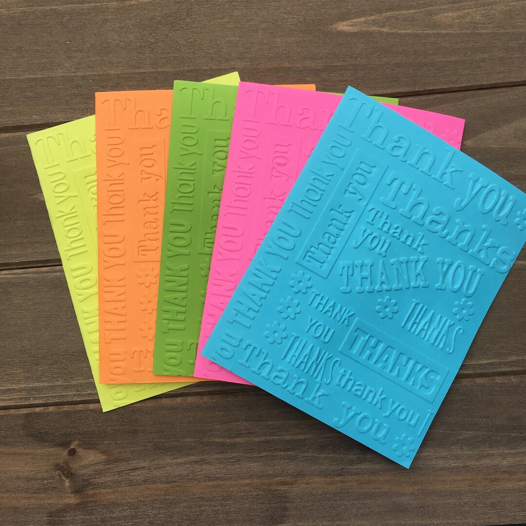 Neon Thank You Cards, Thank You Card Sets, Bulk Thank You Cards, 5 Pack ...