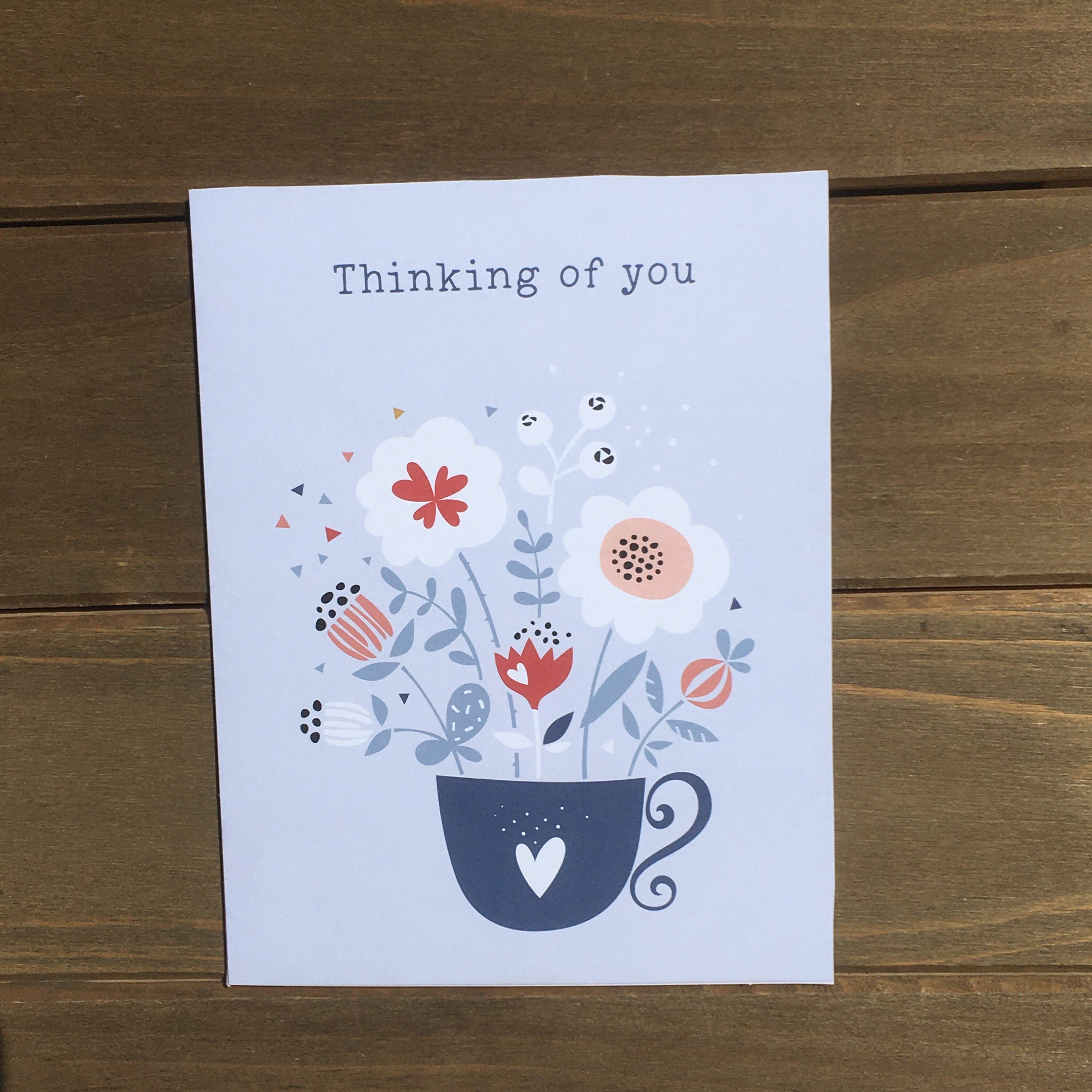 Teacup Card, Tea Party Card, Tea Party Shower, Thinking of You Card ...