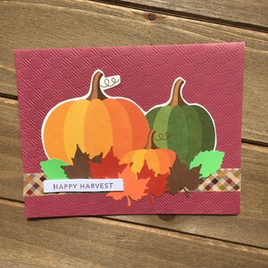 Fall Pumpkin Card, Hello Pumpkin Card, Blank Fall Card, Thanksgiving ...