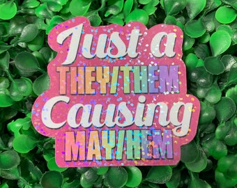 Just a They Them Causing Mayhem 3 Magnet - Etsy