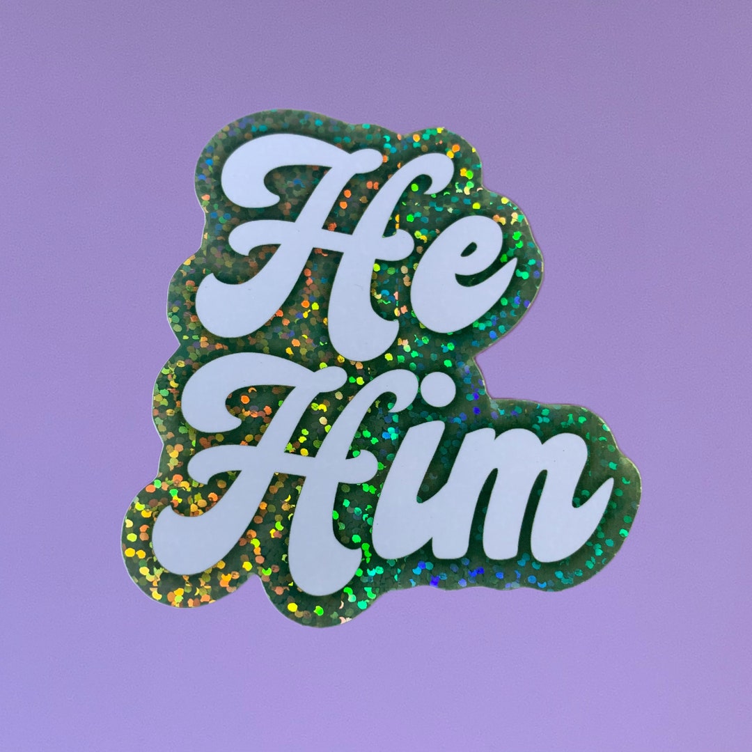 He/him Pronouns 3 Vinyl Sticker Waterproof Weatherproof - Etsy