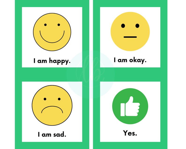 Printable Communication Cards for Kids | Emotion + Needs Visual Cue ...