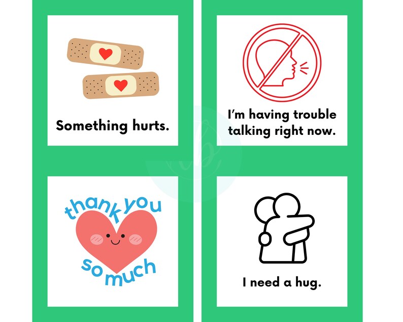 Printable Communication Cards for Kids | Emotion + Needs Visual Cue ...