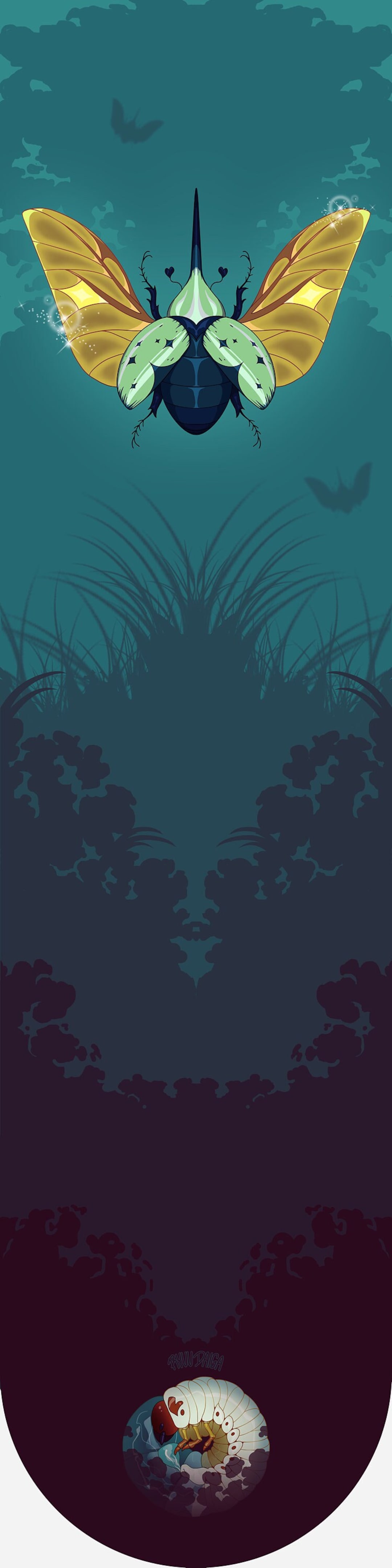 Hercules Grub and Beetle 3' Pin Banner - Etsy