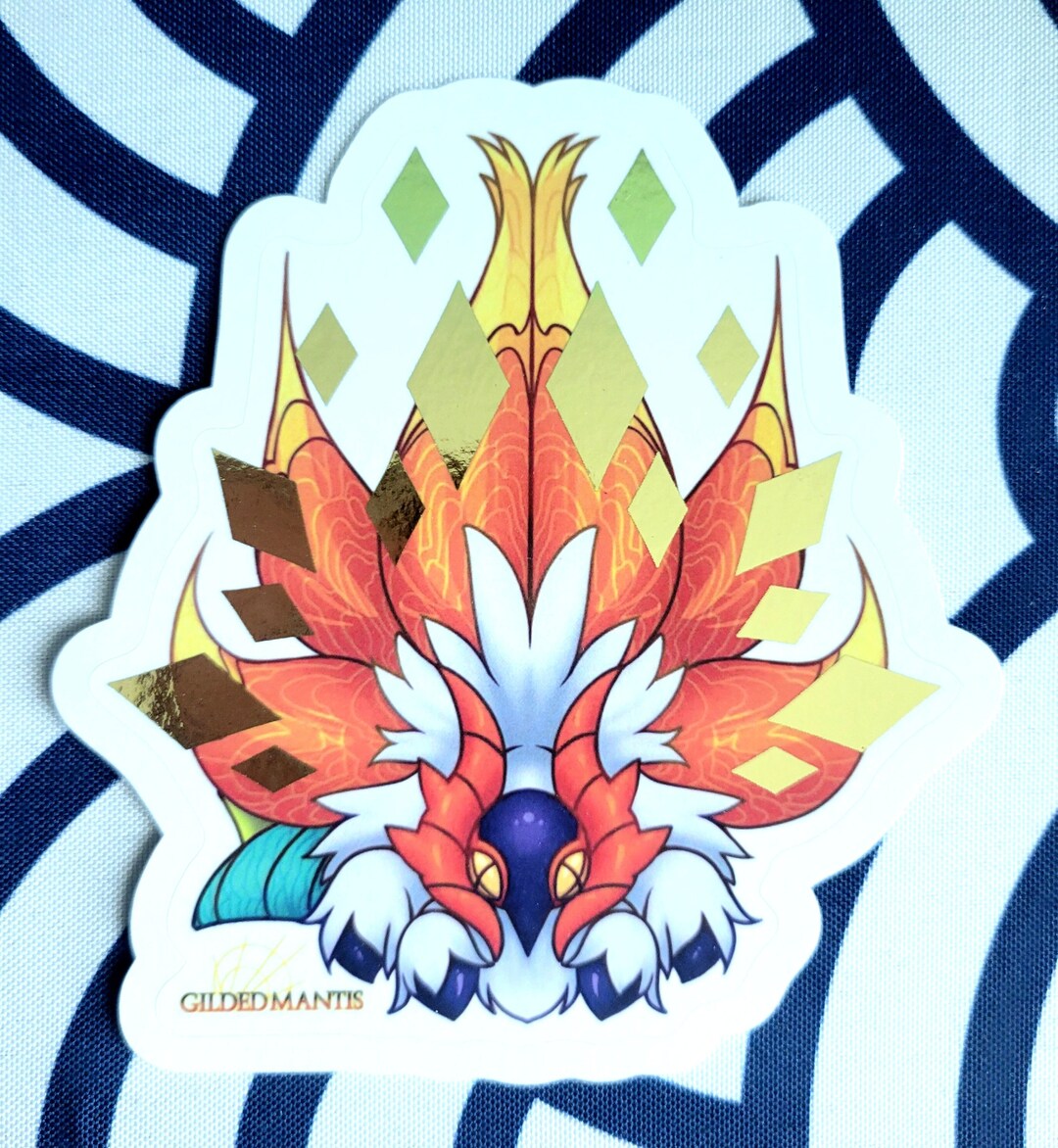 Slither Wing | Iron Moth 4" Metallic Foil Stickers - Etsy