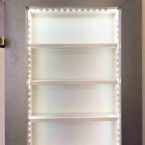 Glitter Silver Chrome Nail Polish Rack Display Frame With Led ...