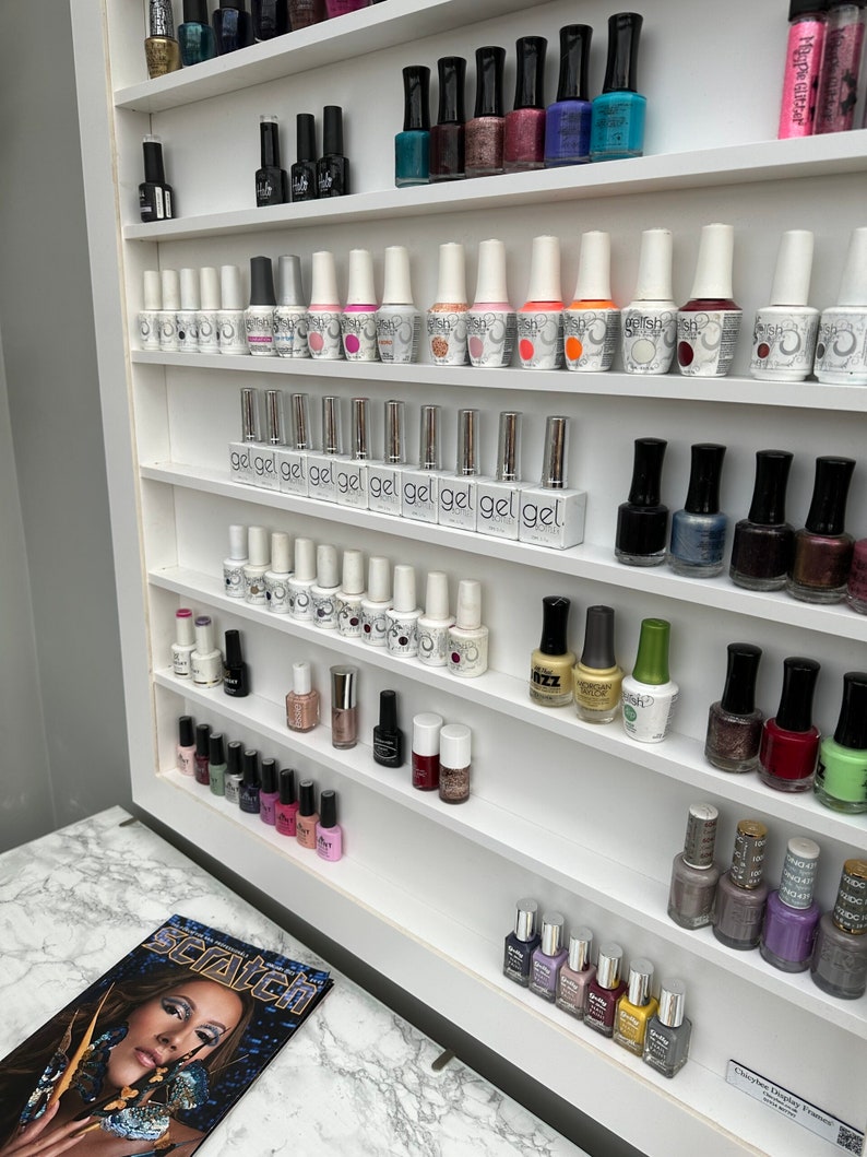 Wall Mounted Nail Polish Display Rack Stand Salon Furniture - Etsy UK