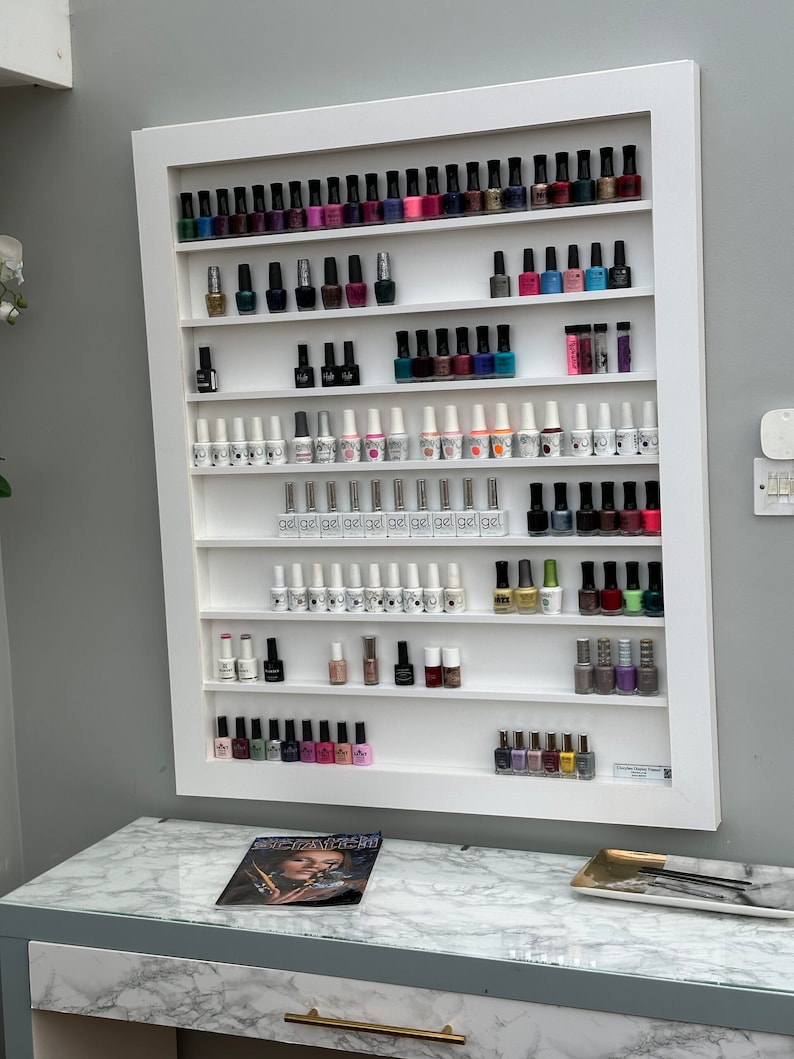 Wall Mounted Nail Polish Display Rack Stand Salon Furniture - Etsy UK