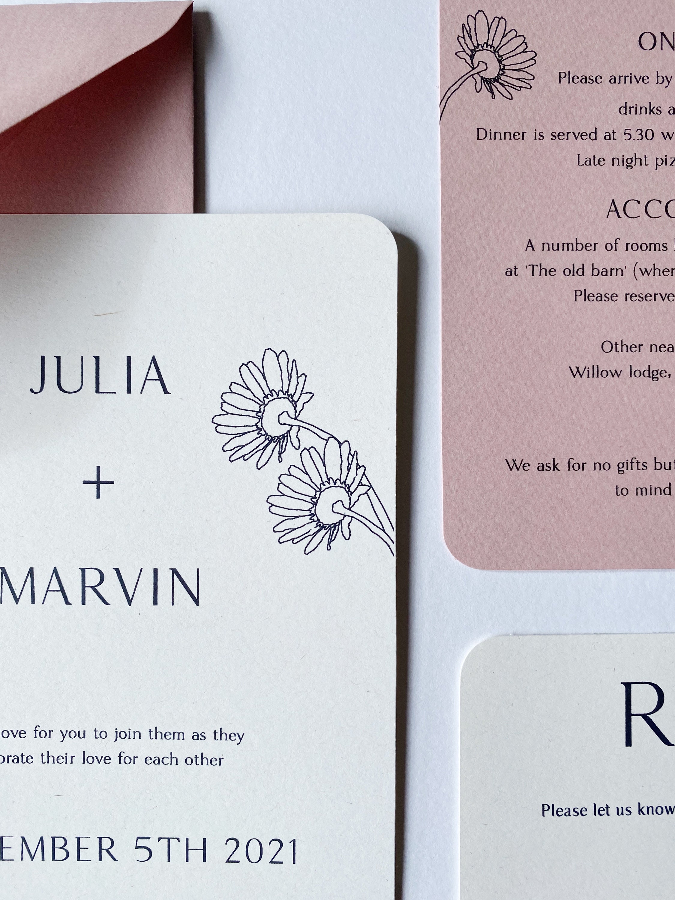 Floral Wedding Invitation Flower Invitation Sustainable | Etsy UK