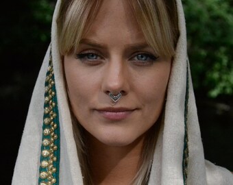 16G Surgical Steel Double Septum Ring/ Layered Septum Clicker/ Stacked ...