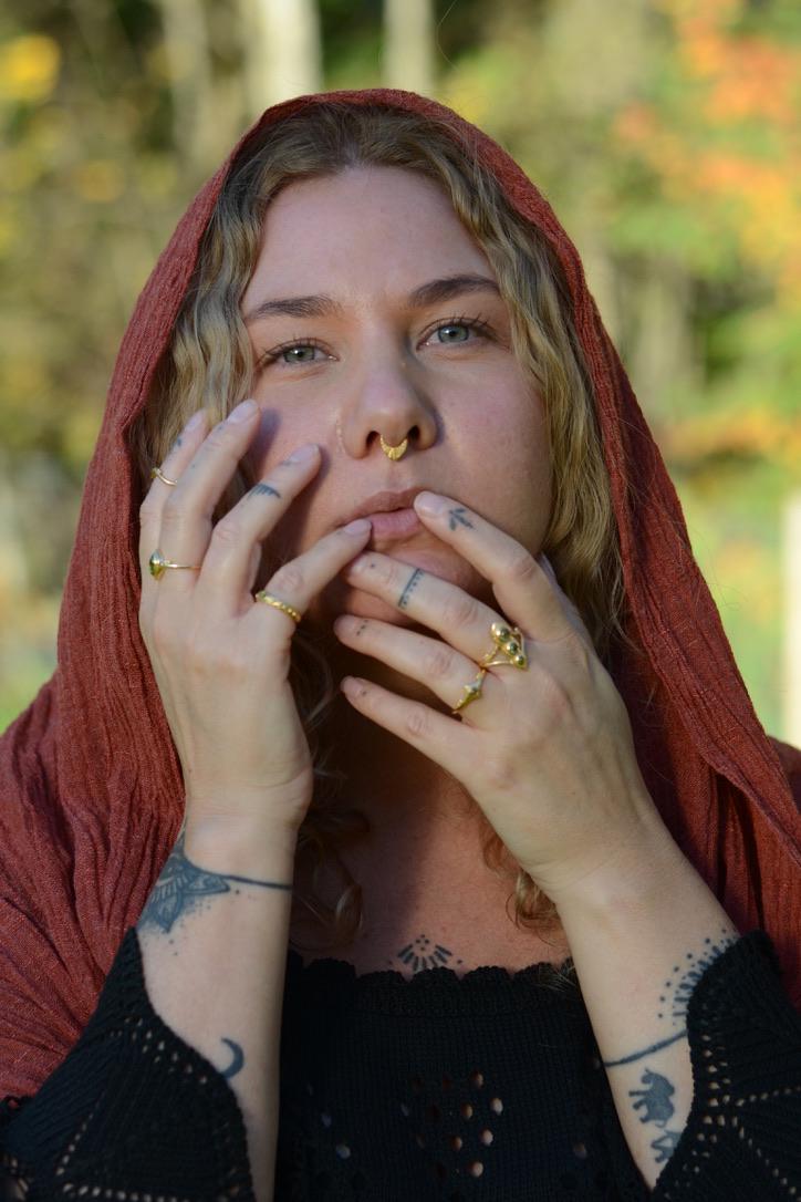 Gold Plated Peridot Ring: Handcrafted Bohemian Stacking Ring - Etsy Canada