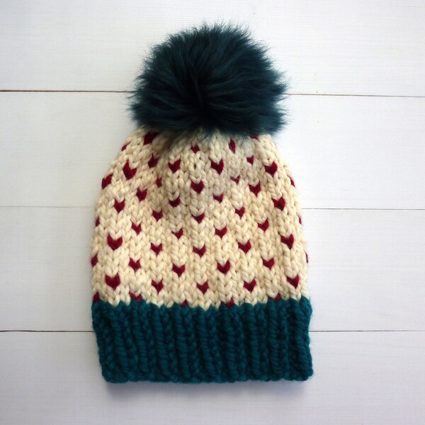 Fair Isle Knit Hat - Etsy
