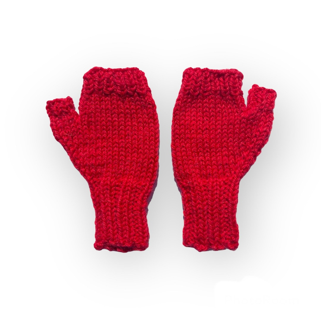 Red Fingerless Gloves. Womens Fingerless Gloves. Fire Engine Red ...