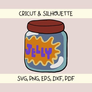 Spongebob SVG Jellyfish Jelly Jar Clipart Cricut and | Etsy