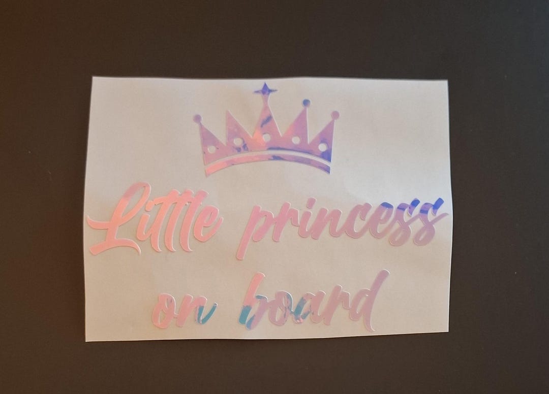 Car Vinyl Decal Sticker, Little Princess on Board - Etsy