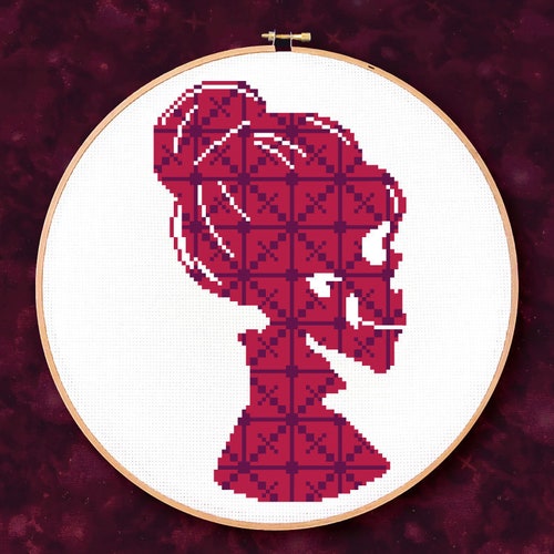 Santa Muerte Cross Stitch Pattern Catherine Skull With - Etsy