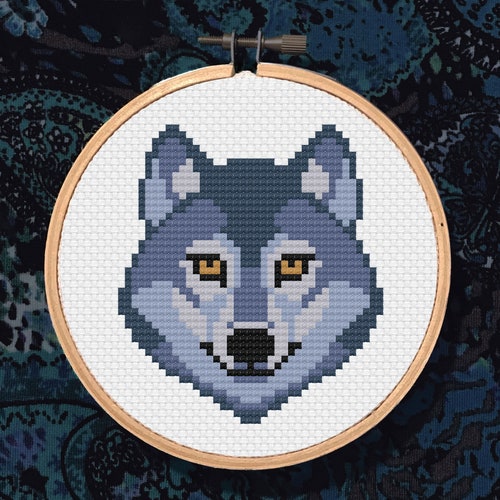 Wild Wolfs Cross Stitch Pattern Set of 3 Wolf Howl at Night - Etsy
