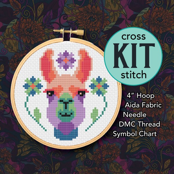 Llama Cross Stitch - Etsy