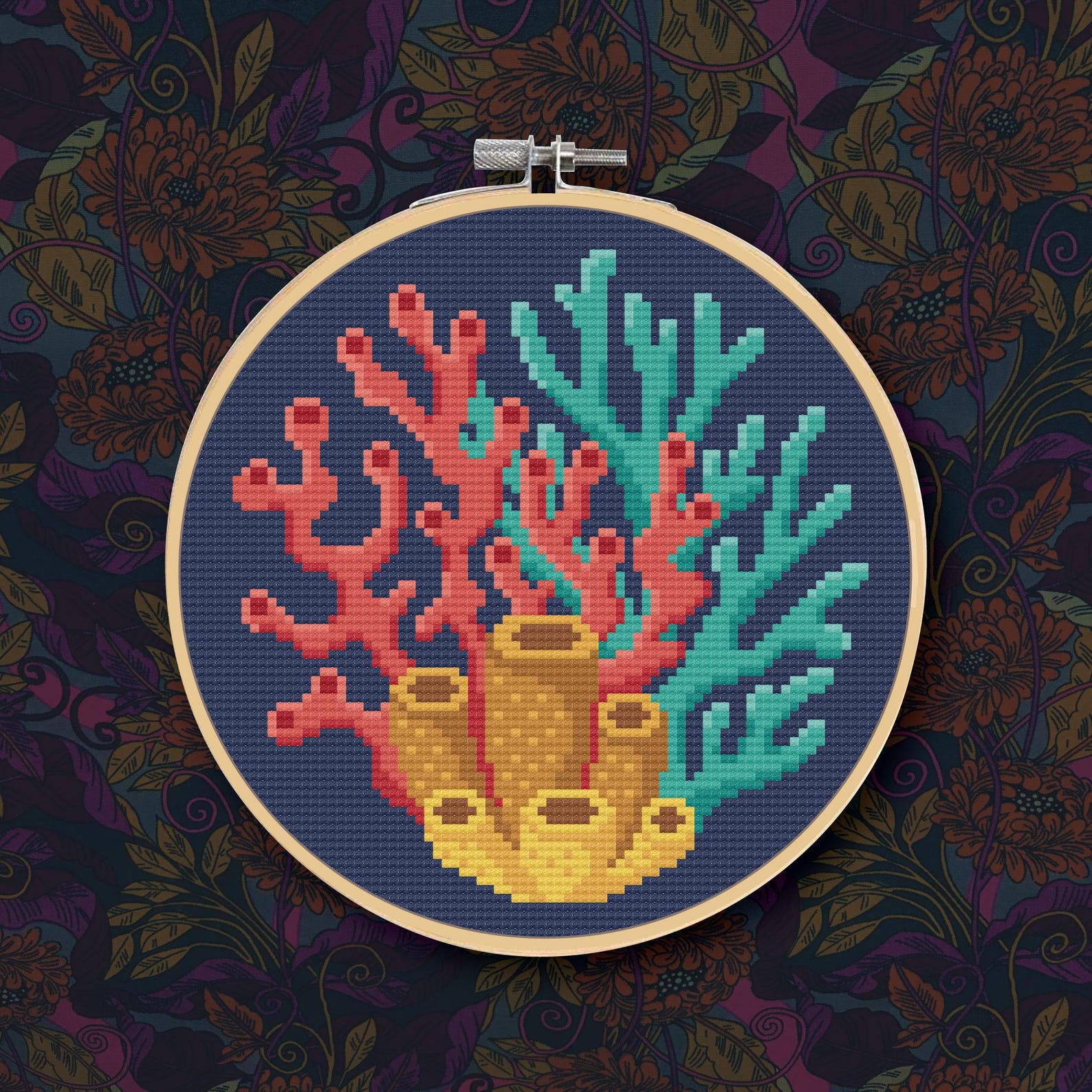 Coral Reef - PDF Cross Stitch Pattern - Underwater Scene, Colorful ...