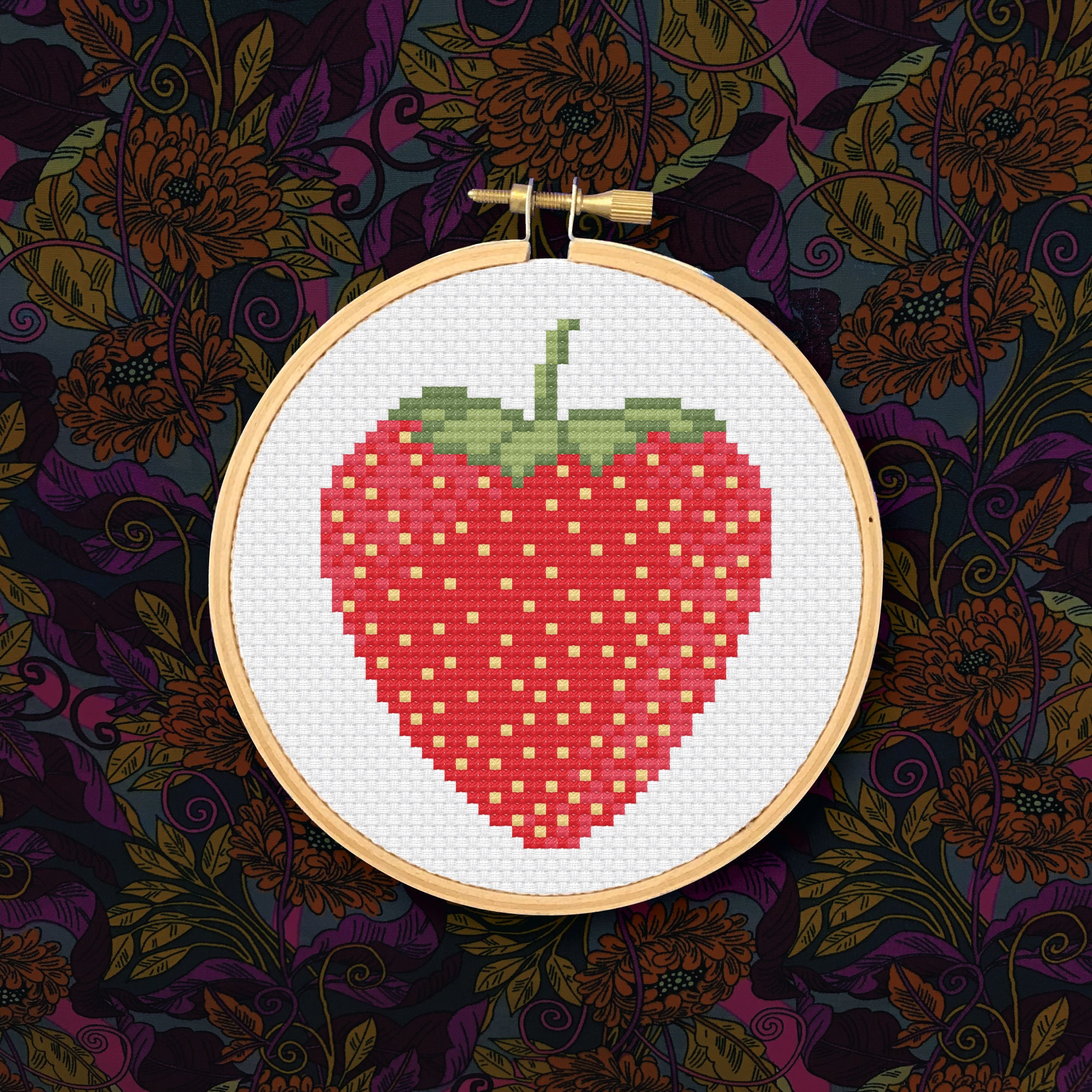 Small Red Strawberry - PDF Cross Stitch Pattern - Etsy