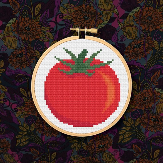 Tomato PDF Cross Stitch Pattern | Etsy
