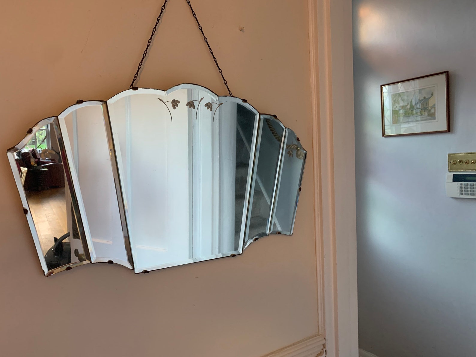 Vintage Beveled Edge Art Deco Fan Shaped 5 Pane 1930-40s - Etsy