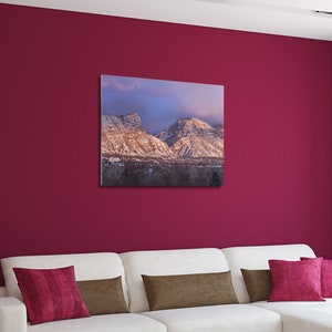 Provo Utah Mountains Photography Print, Mountain Sunset Landscape Wall ...