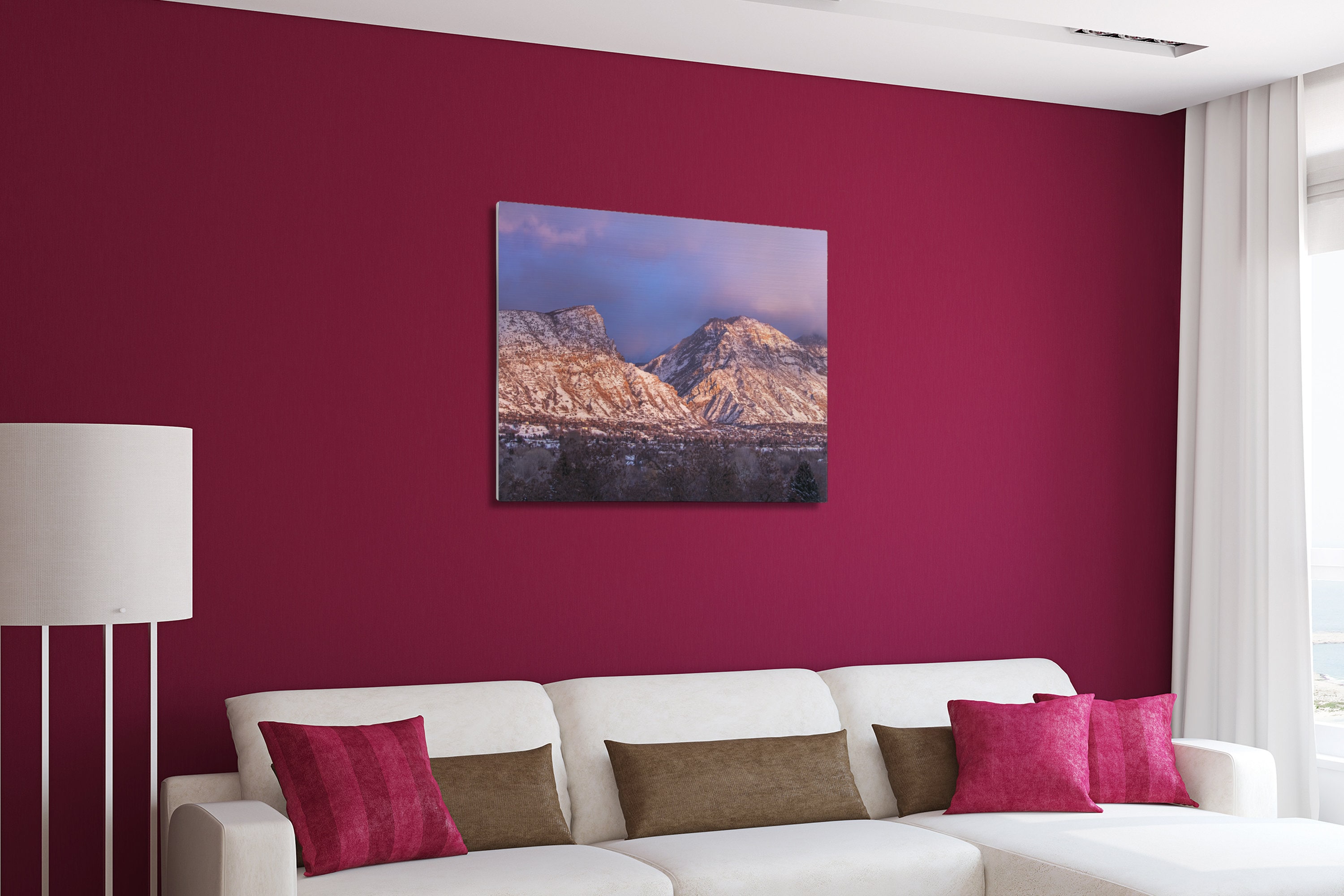 Provo Utah Mountains Photography Print, Mountain Sunset Landscape Wall ...