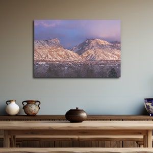 Provo Utah Mountains Photography Print, Mountain Sunset Landscape Wall ...