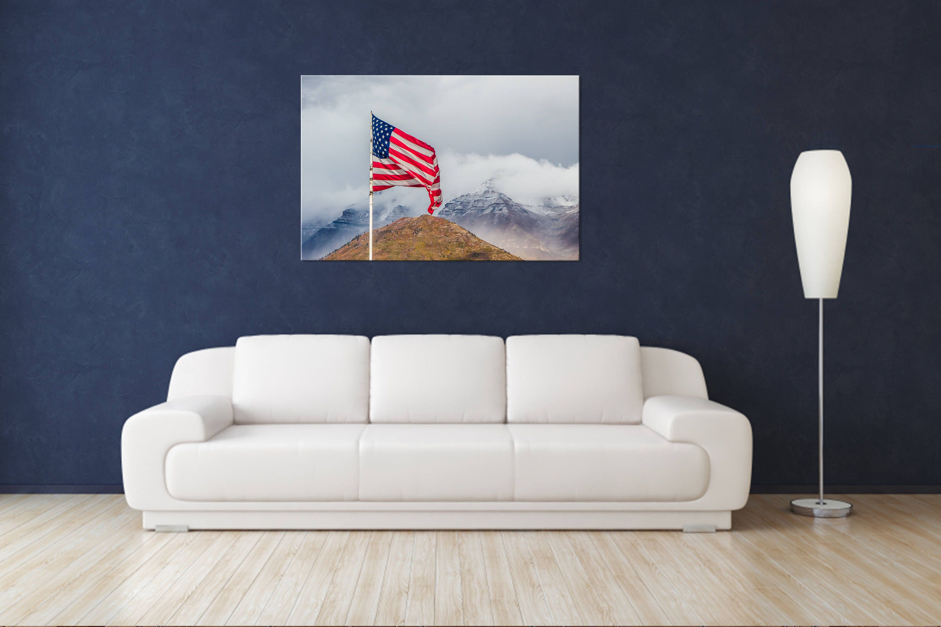 Patriotic Canvas Art, American Flag Art, American Flag Print, Fall ...