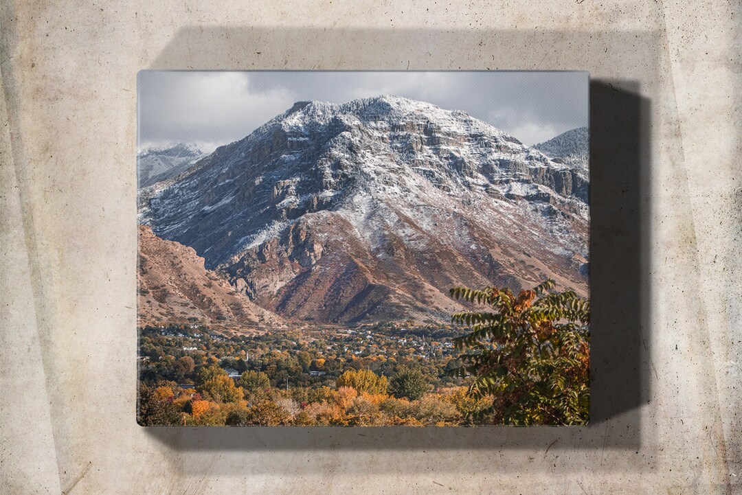 Provo Utah Mountains Photography Print, Autumn Mountains Landscape Wall ...