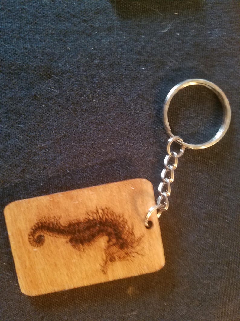 Wood Burned Keychain - Etsy