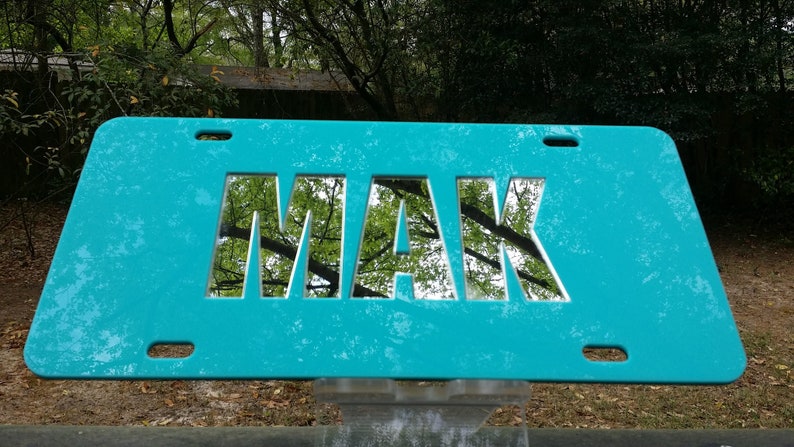 Custom Turquoise License Plate Car Tag Personalized Car Tag | Etsy