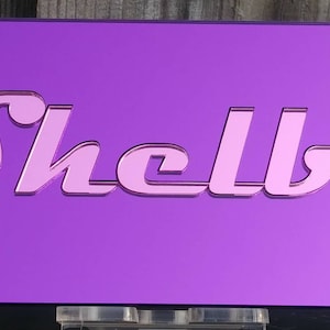Custom Mirror "purple" License Plate, Car Tag, Personalized Car Tag ...