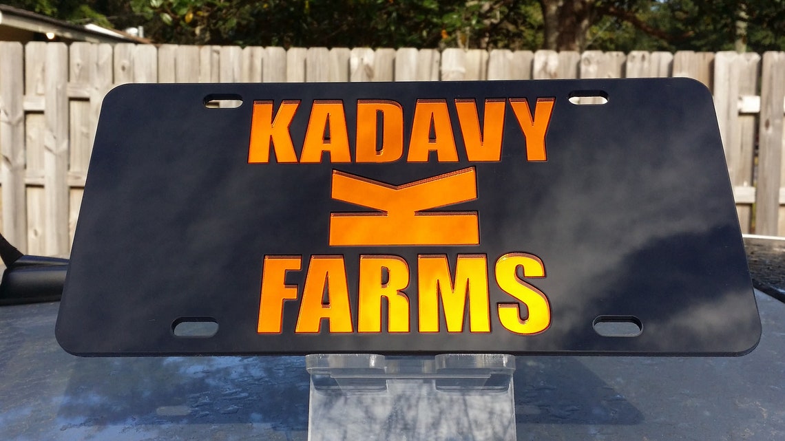 Custom Mirror orange License Plate Car Tag | Etsy