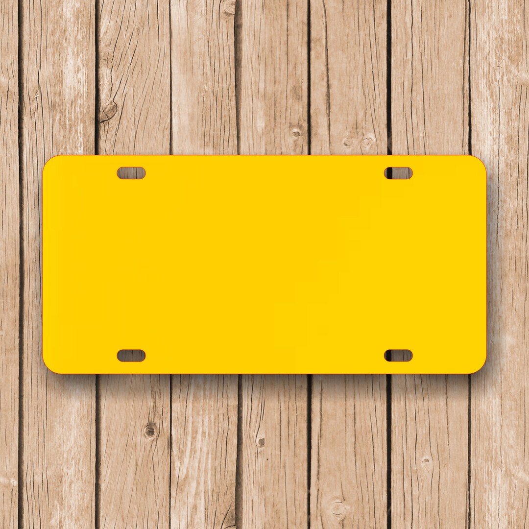 Custom "yellow" License Plate, Car Tag, Personalized Car Tag, Custom ...