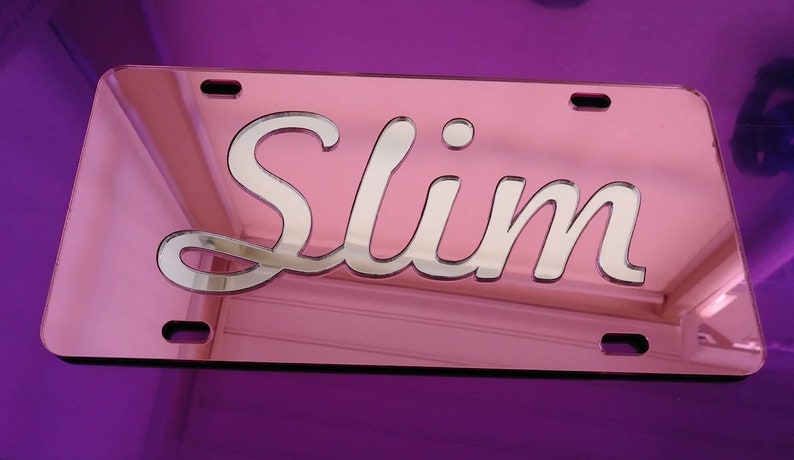 Custom Mirror "pink" License Plate, Car Tag, Personalized Car Tag ...