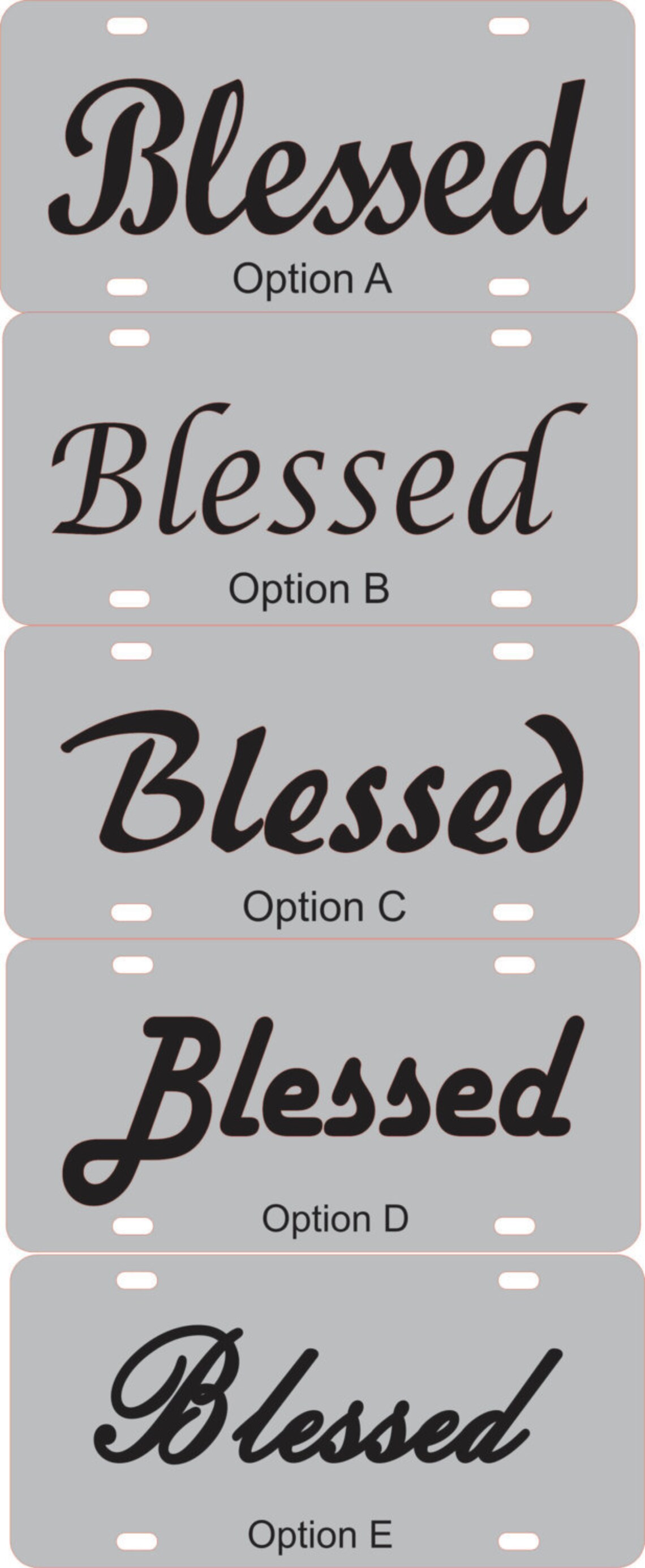 Blessed Car Tag Mirror License Plate Personalized License - Etsy