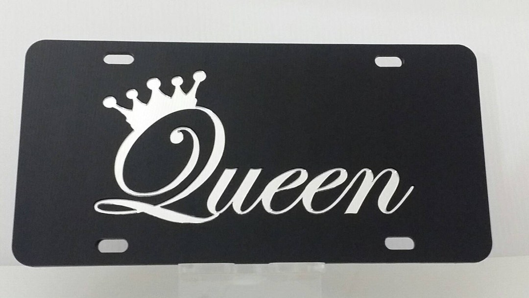 Queen License Plate, Laser Cut, Mirror License Plate - Etsy