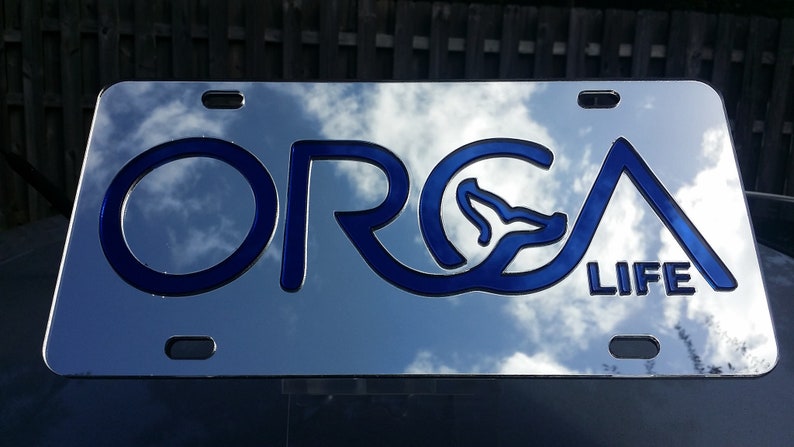 Custom Mirror dark Blue License Plate Car Tag - Etsy