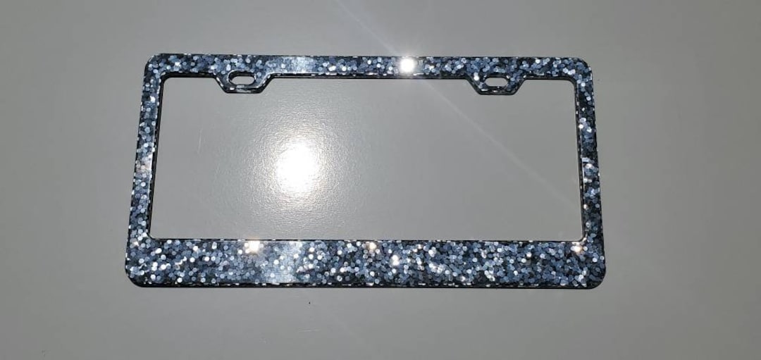 Silver Glitter License Plate Frame (real Glitter) - Etsy