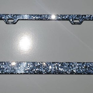 Silver Glitter License Plate Frame (real Glitter) - Etsy